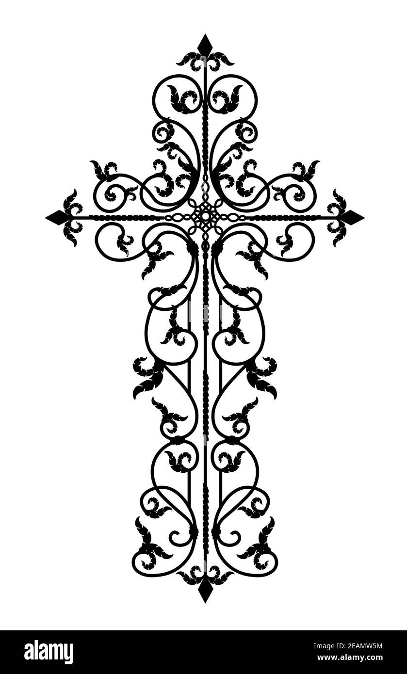 Fancy Cross Designs Clip Art