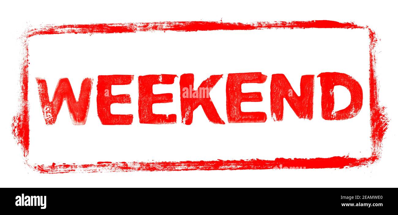 Red stencil frame: Monday banner Stock Photo - Alamy