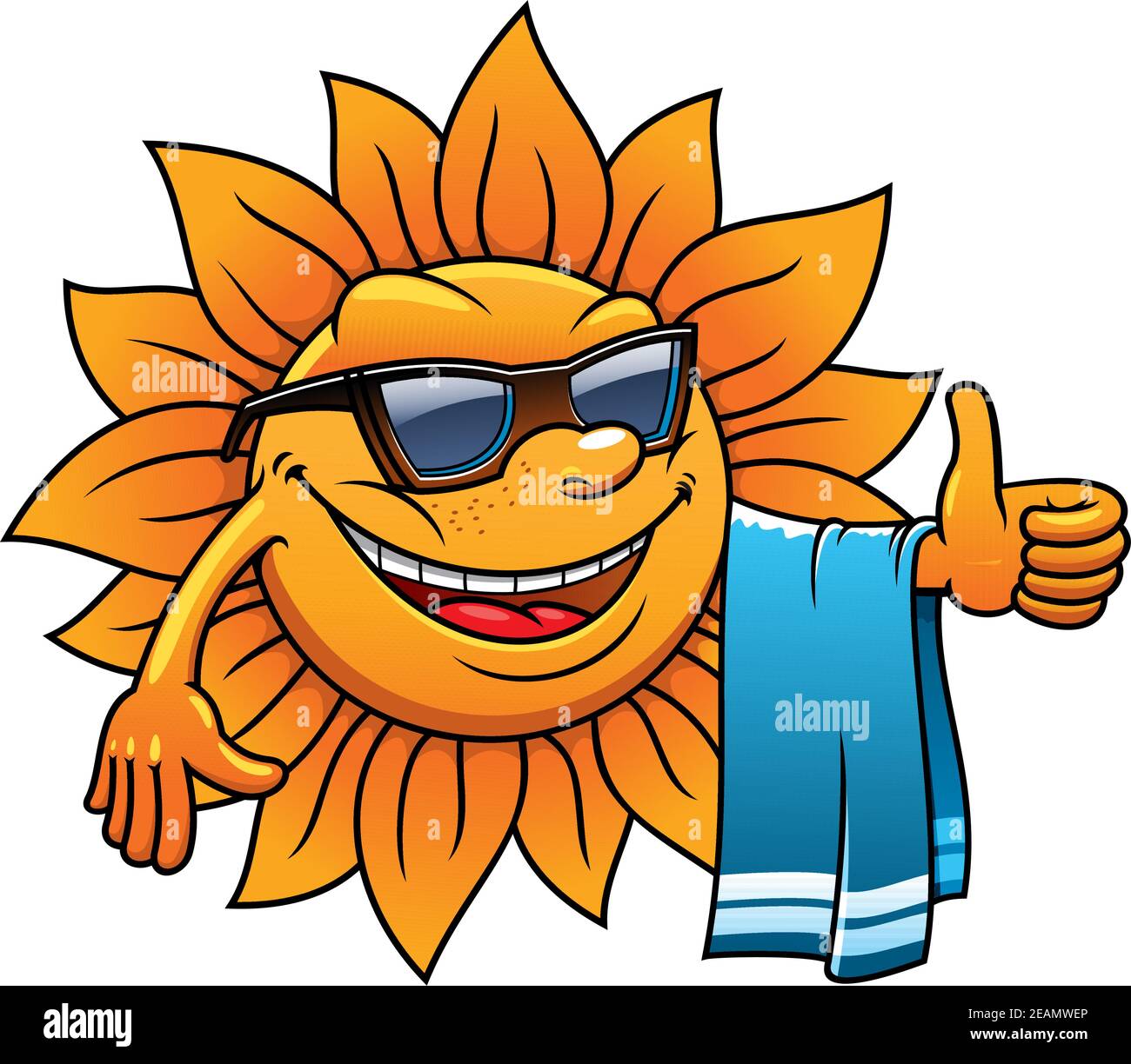 Cartoon sun giving thumbs up hi-res stock photography and images - Alamy