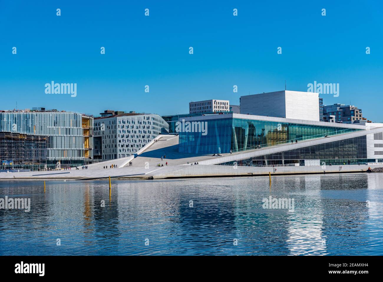 Oslo opera house and castle hi-res stock photography and images - Alamy