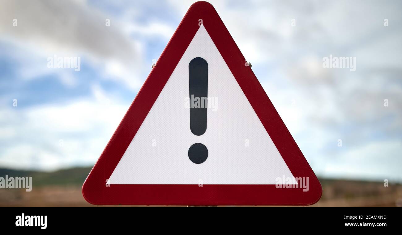 Exclamation point triangle hi-res stock photography and images - Alamy