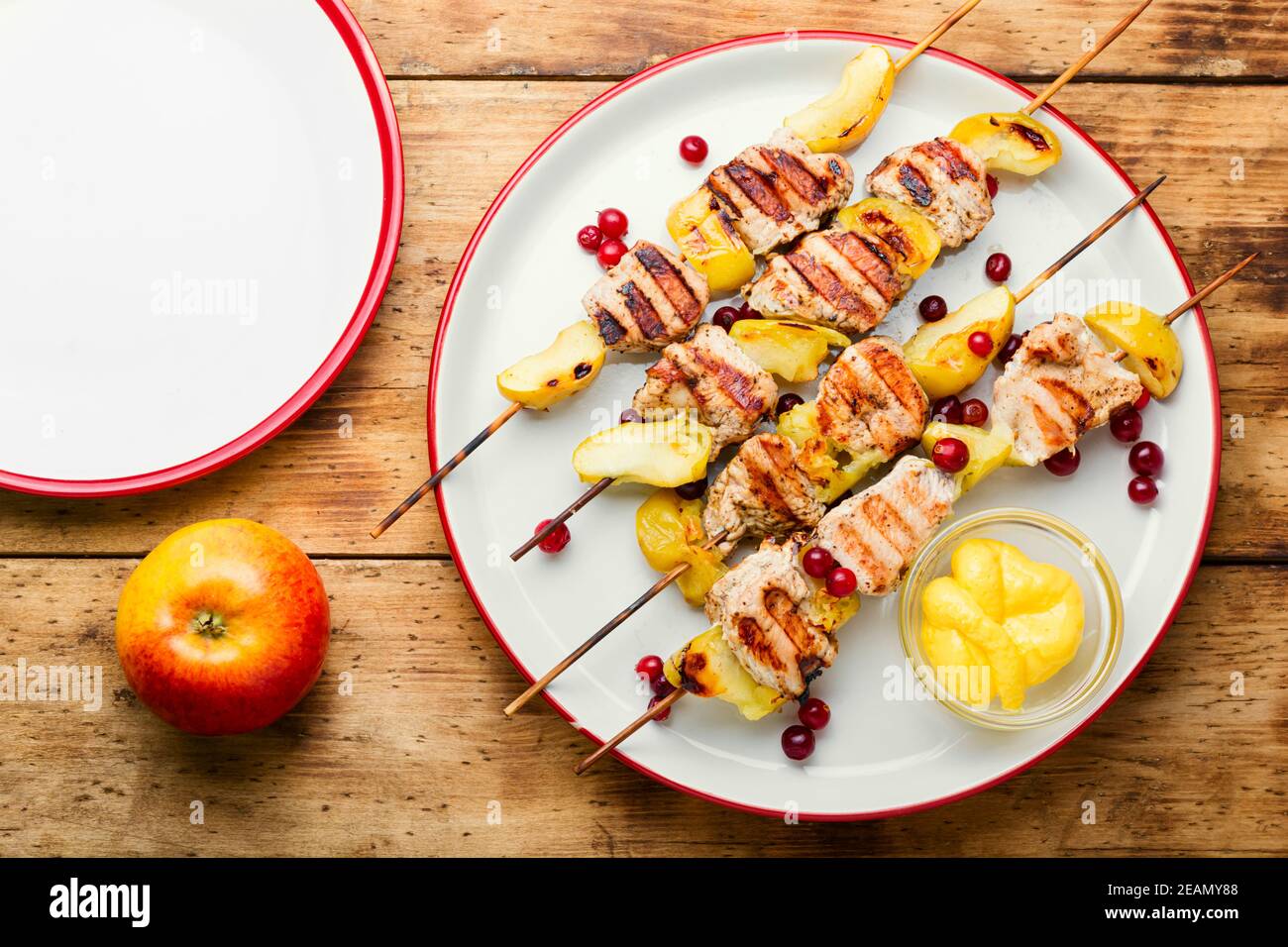 Turkey kebab with apple Stock Photo - Alamy