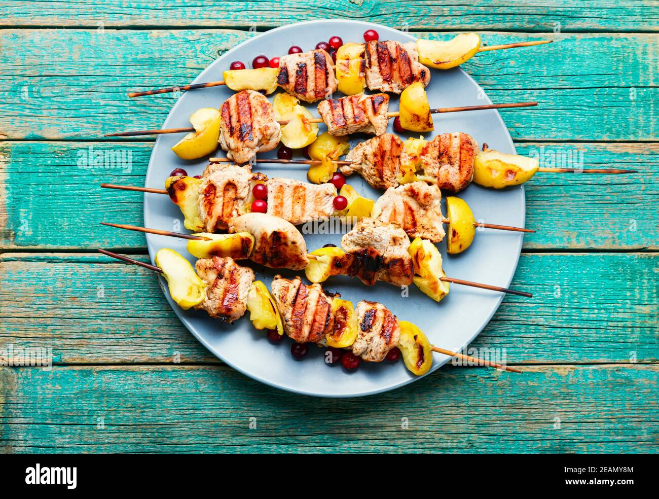 Turkey kebab with apple Stock Photo - Alamy
