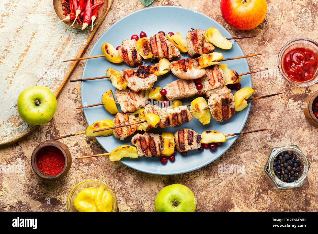 Turkey kebab with apple Stock Photo - Alamy