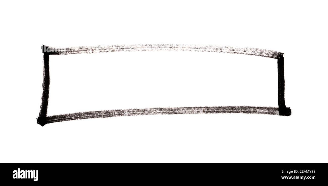 Hand drawn empty pencil frame Stock Photo - Alamy