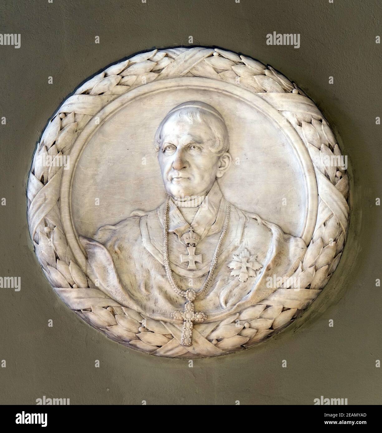 Archbishop George Haulik, relief in the Basilica of the Sacred Heart of ...