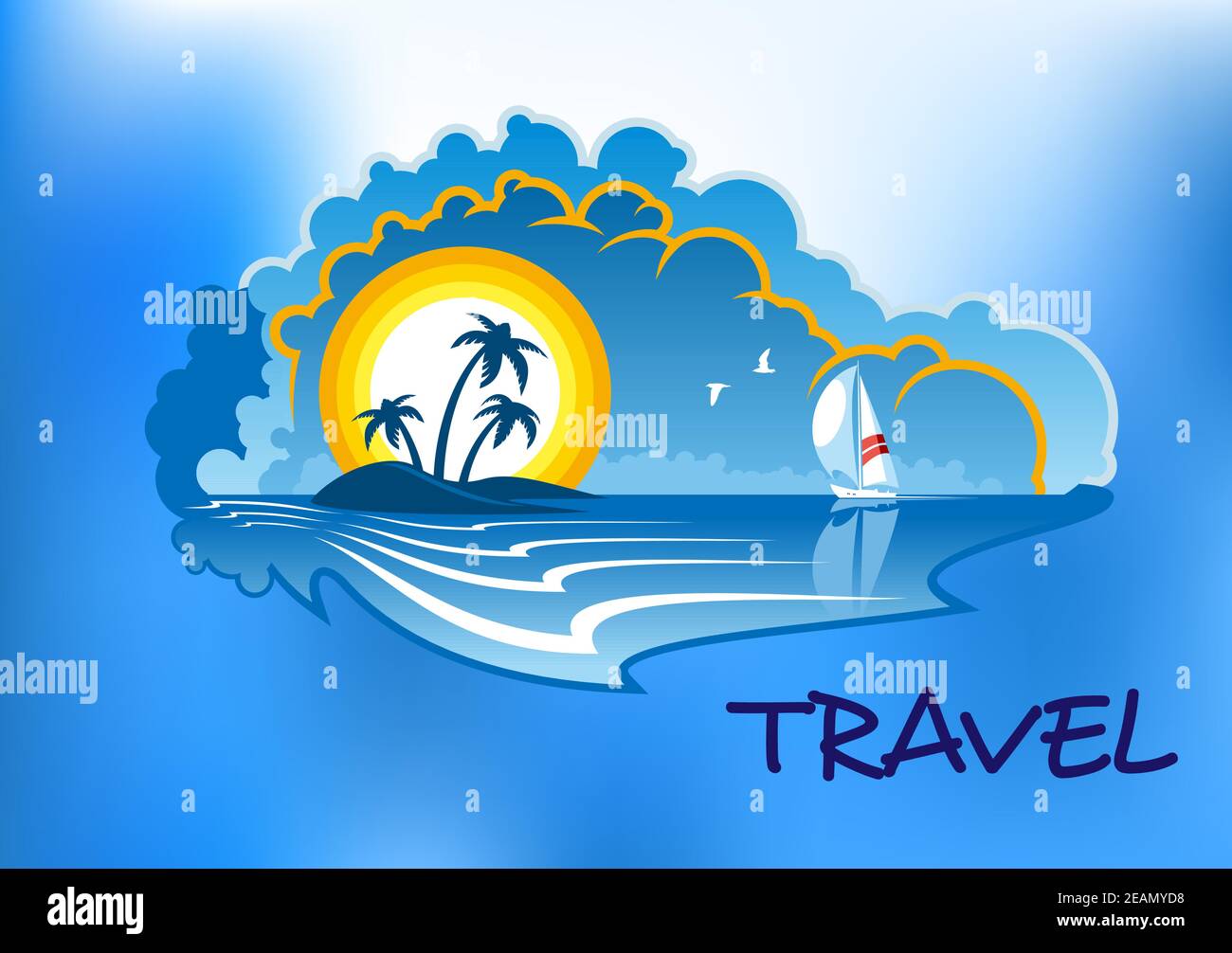 Sand sun sea text Stock Vector Images - Alamy