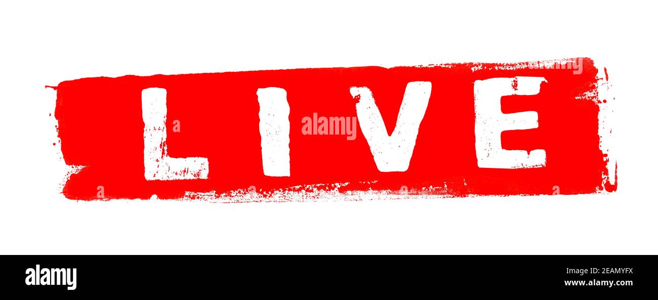 Live streaming red color Cut Out Stock Images & Pictures - Alamy