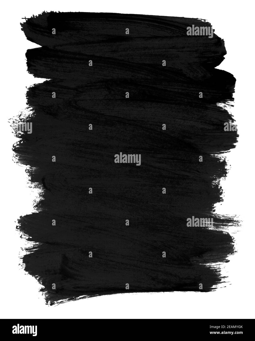 Black hand painted brush texture on white background Stock Photo - Alamy