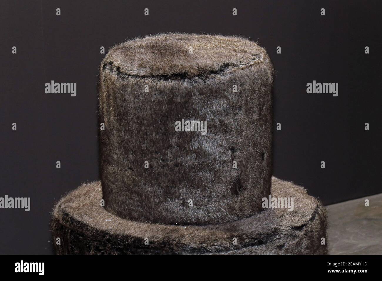 Fur material design furniture Stock Photo - Alamy