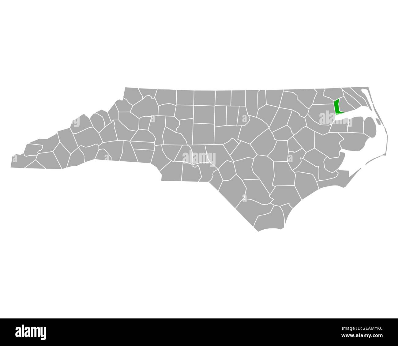 Map of Chowan in North Carolina Stock Photo - Alamy