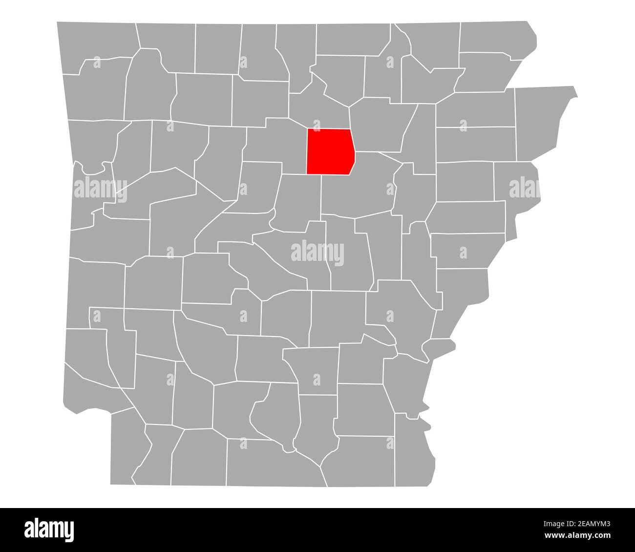 Map of Cleburne in Arkansas Stock Photo - Alamy