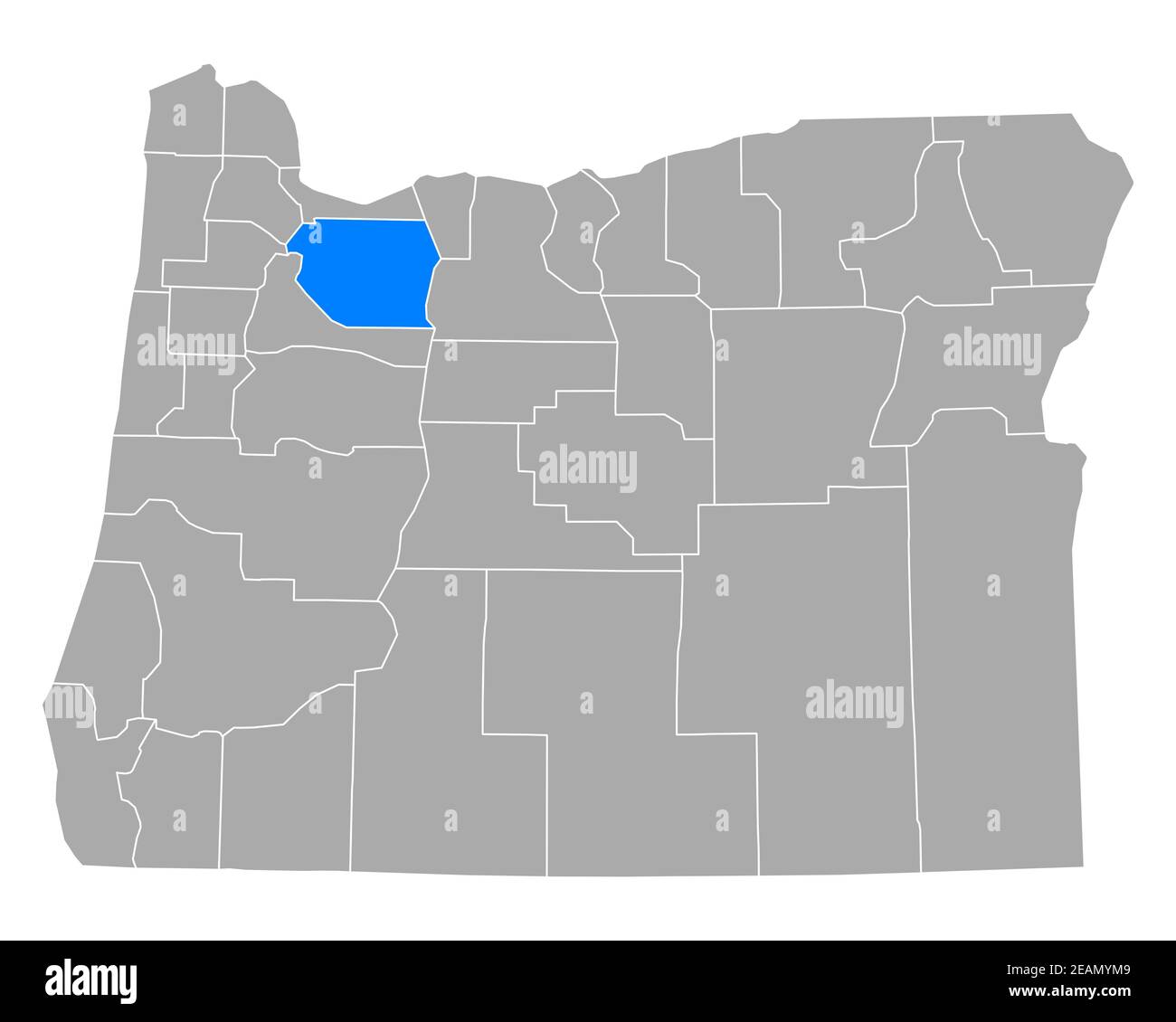 Map of Clackamas in Oregon Stock Photo - Alamy
