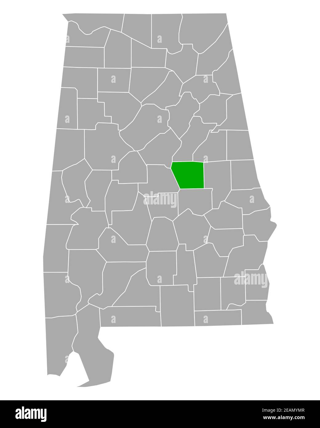 Map of Coosa in Alabama Stock Photo - Alamy