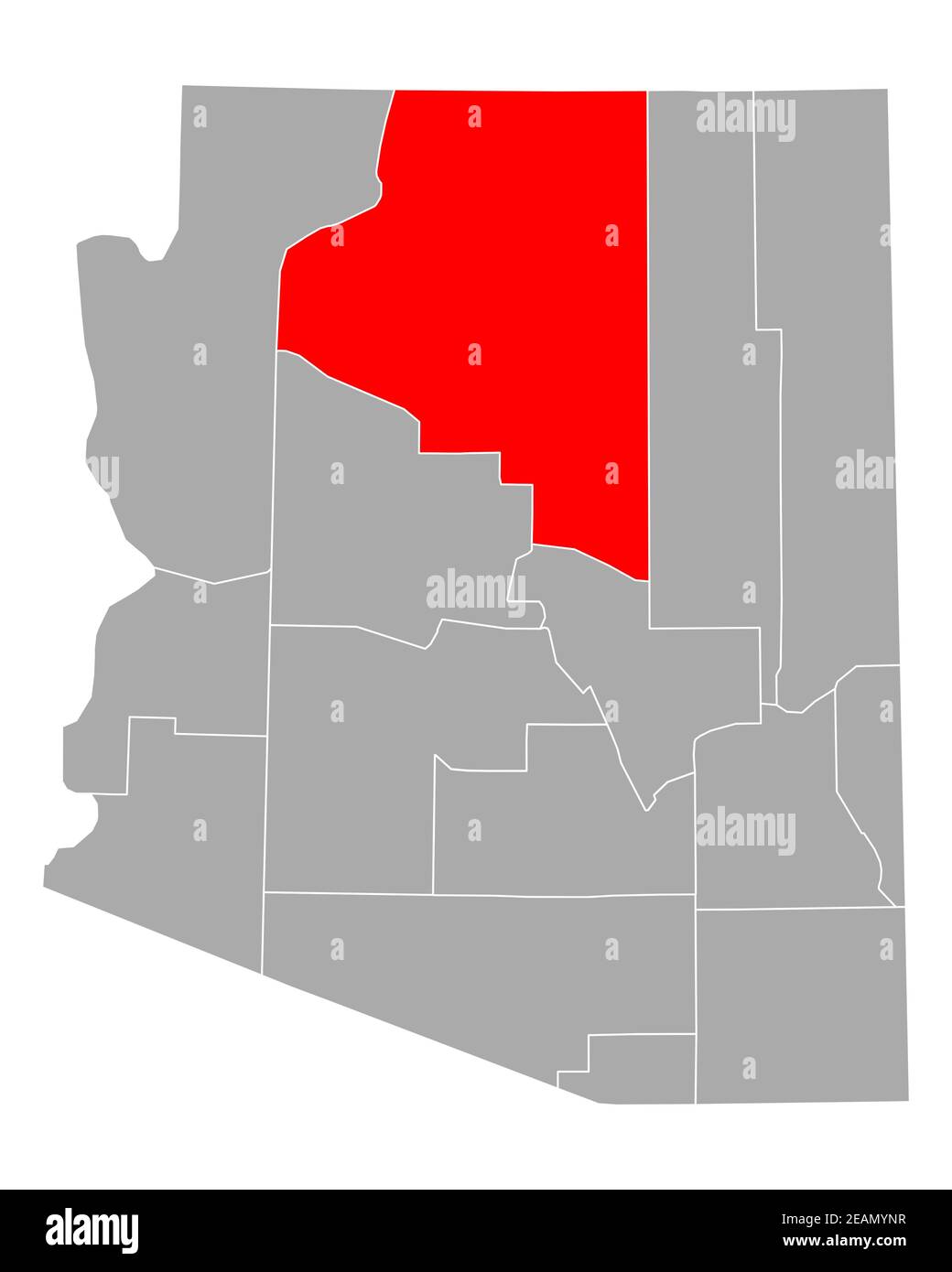 Coconino county map hi-res stock photography and images - Alamy