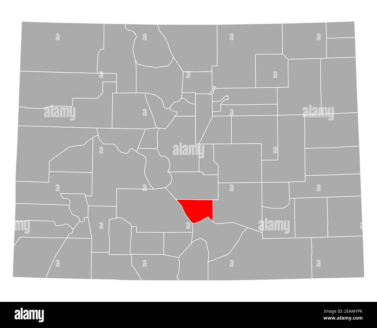 Map of Custer in Colorado Stock Photo - Alamy