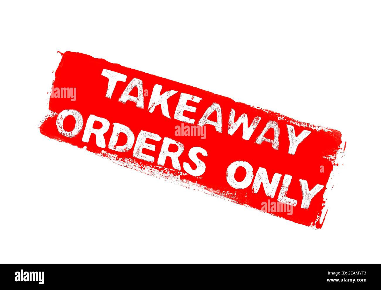 Grunge banner with red color showing: Takeaway Orders Only Stock Photo ...
