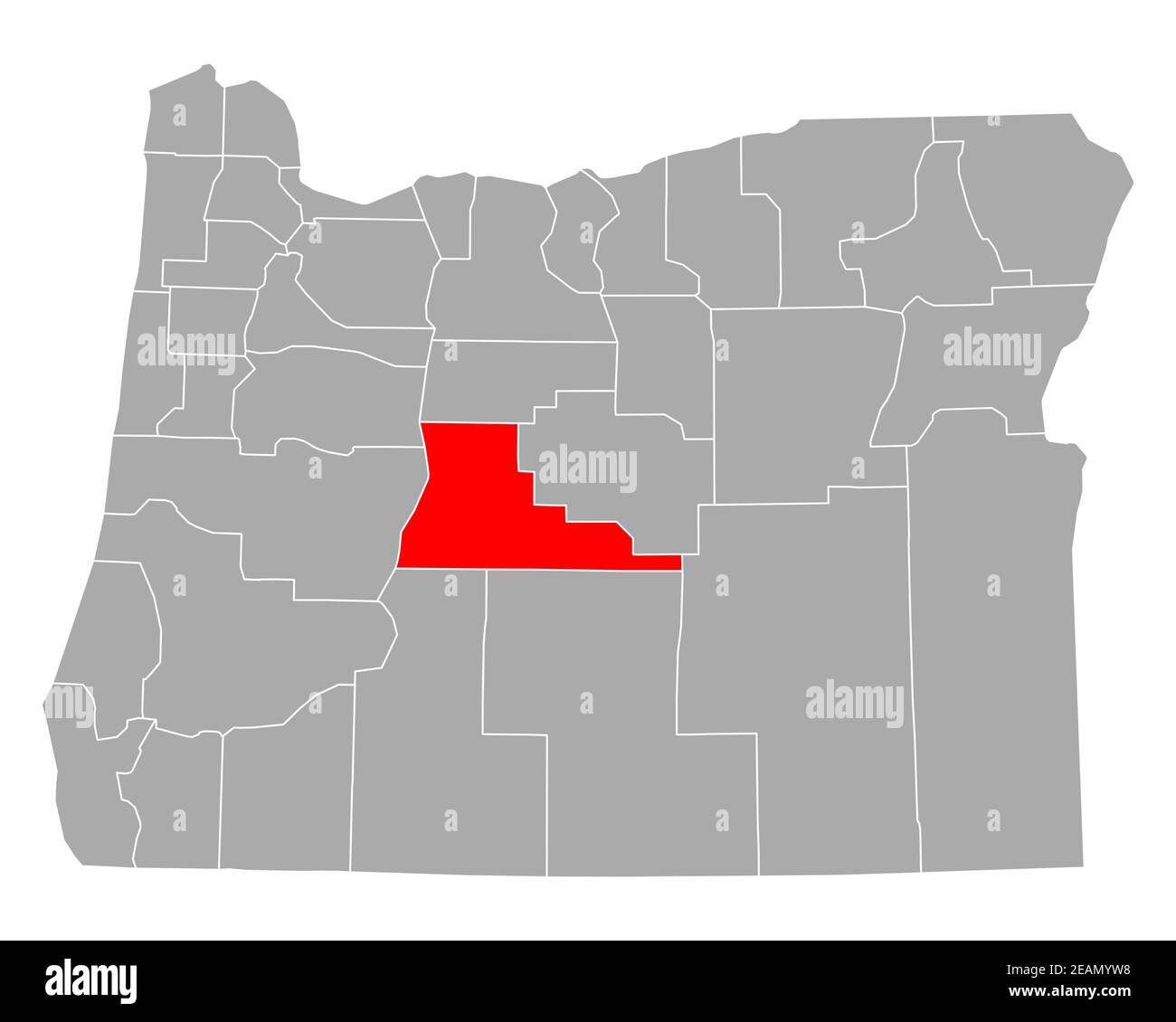 Map of Deschutes in Oregon Stock Photo - Alamy