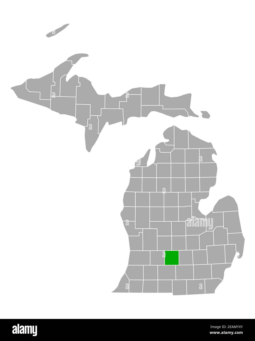 Map of Eaton in Michigan Stock Photo - Alamy