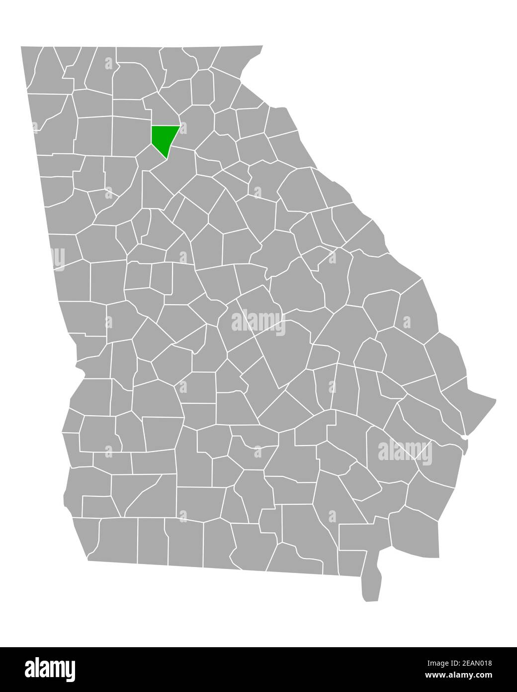 Map of Forsyth in Georgia Stock Photo - Alamy