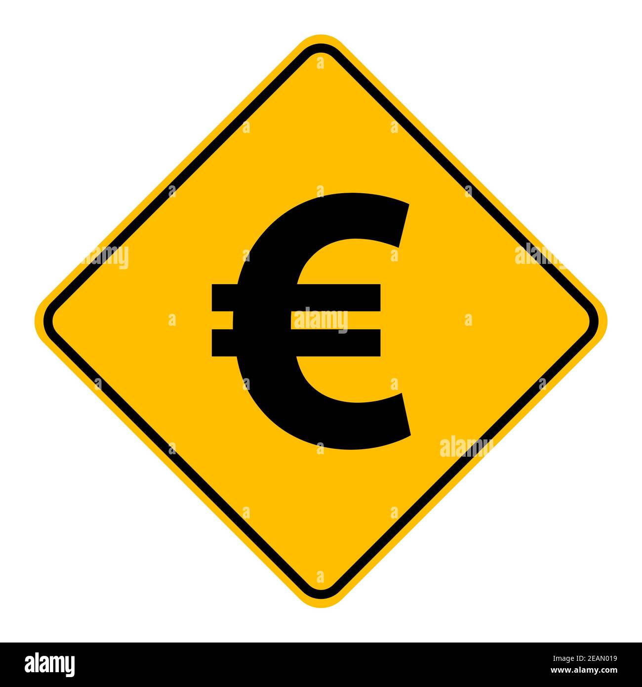 Euro and road sign Stock Photo - Alamy