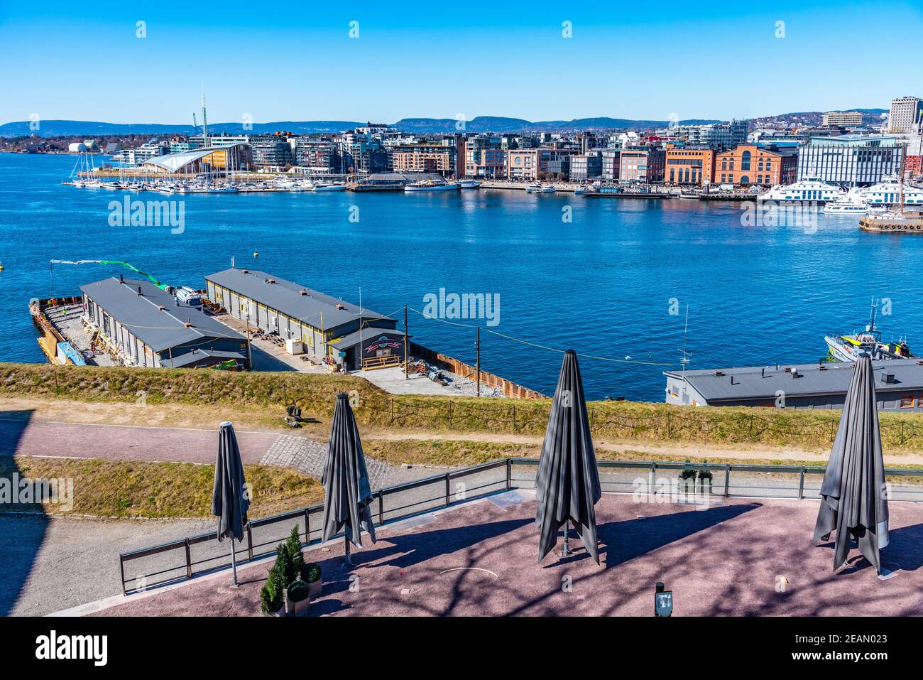 Skyline of the port of oslo, Norway Stock Photo - Alamy