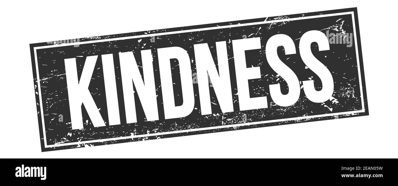 KINDNESS text on black grungy rectangle stamp sign Stock Photo - Alamy