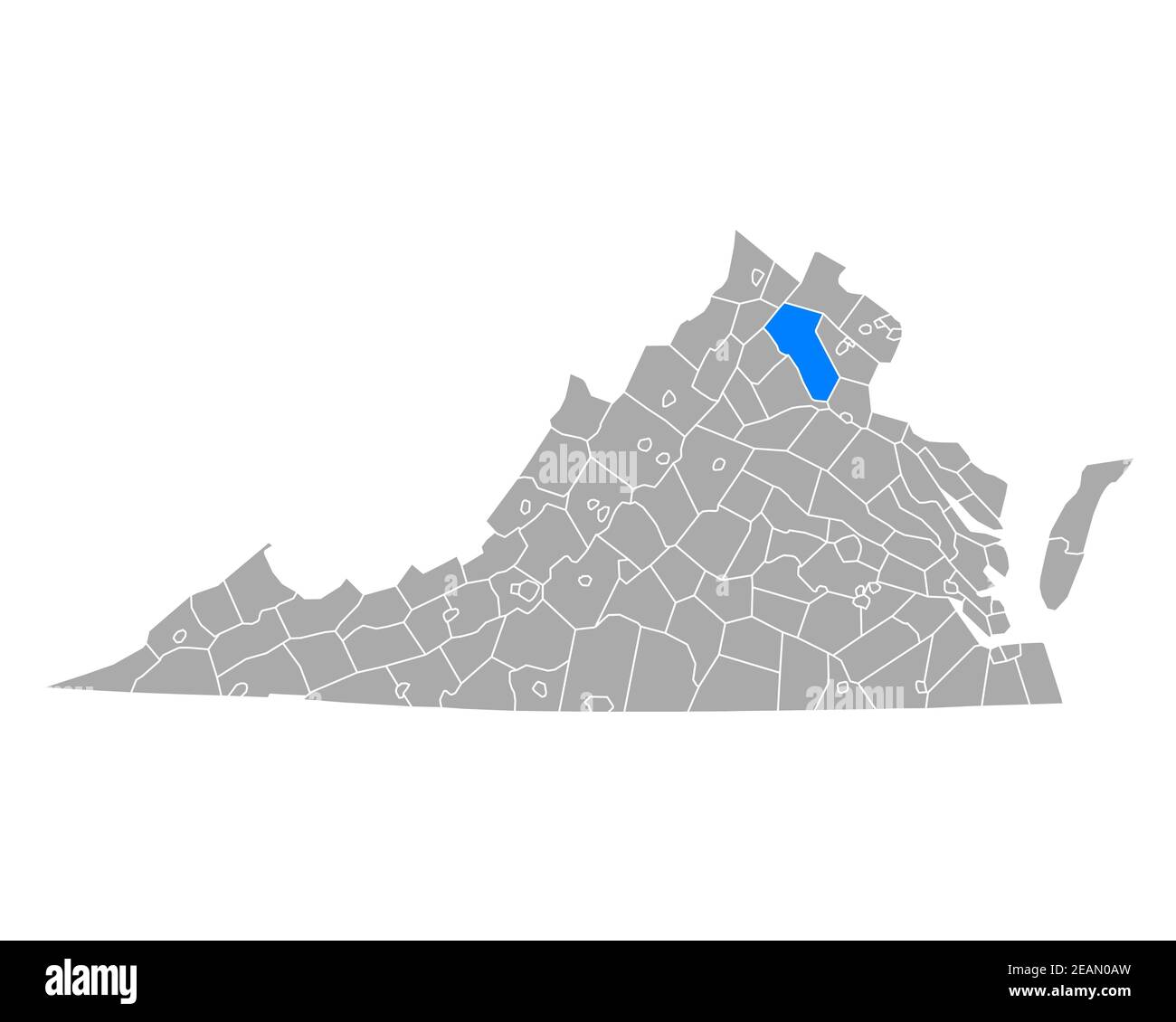 Map of Fauquier in Virginia Stock Photo - Alamy