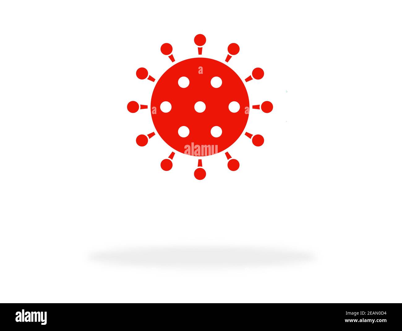 Simple red coronavirus symbol with red color Stock Photo - Alamy