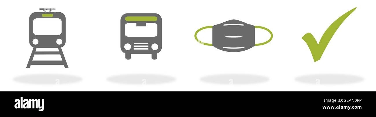 Please wear a mask in public transport - Icon of Train or Subway and ...