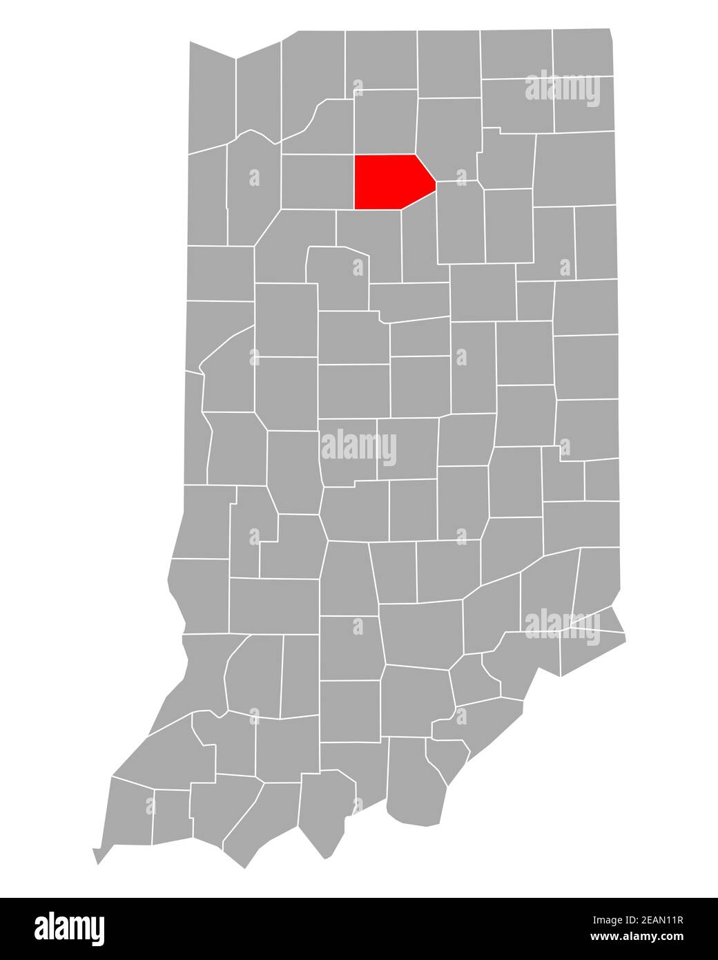 Map of Fulton in Indiana Stock Photo - Alamy