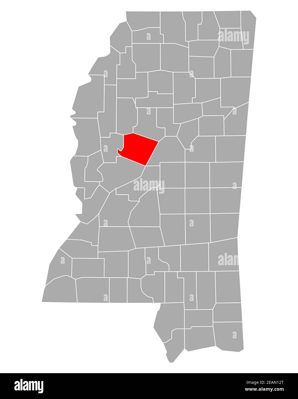 Map of Holmes in Mississippi Stock Photo - Alamy