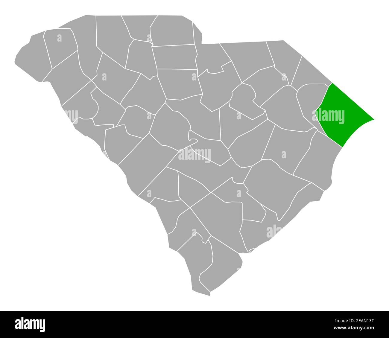 Map of Horry in South Carolina Stock Photo - Alamy