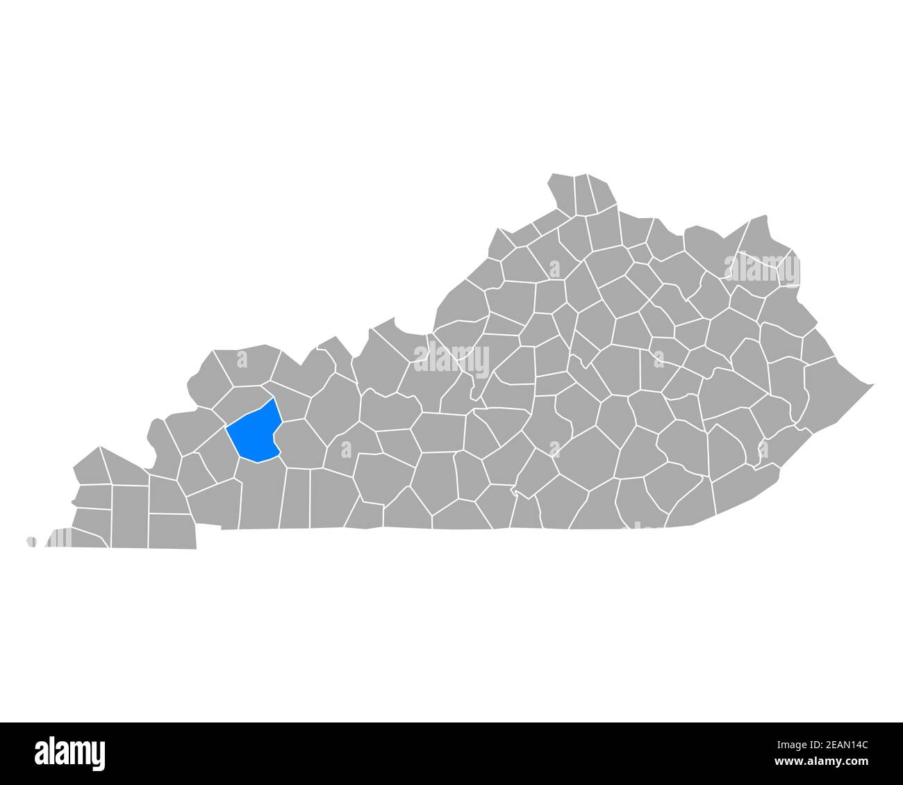 Map of Hopkins in Kentucky Stock Photo - Alamy