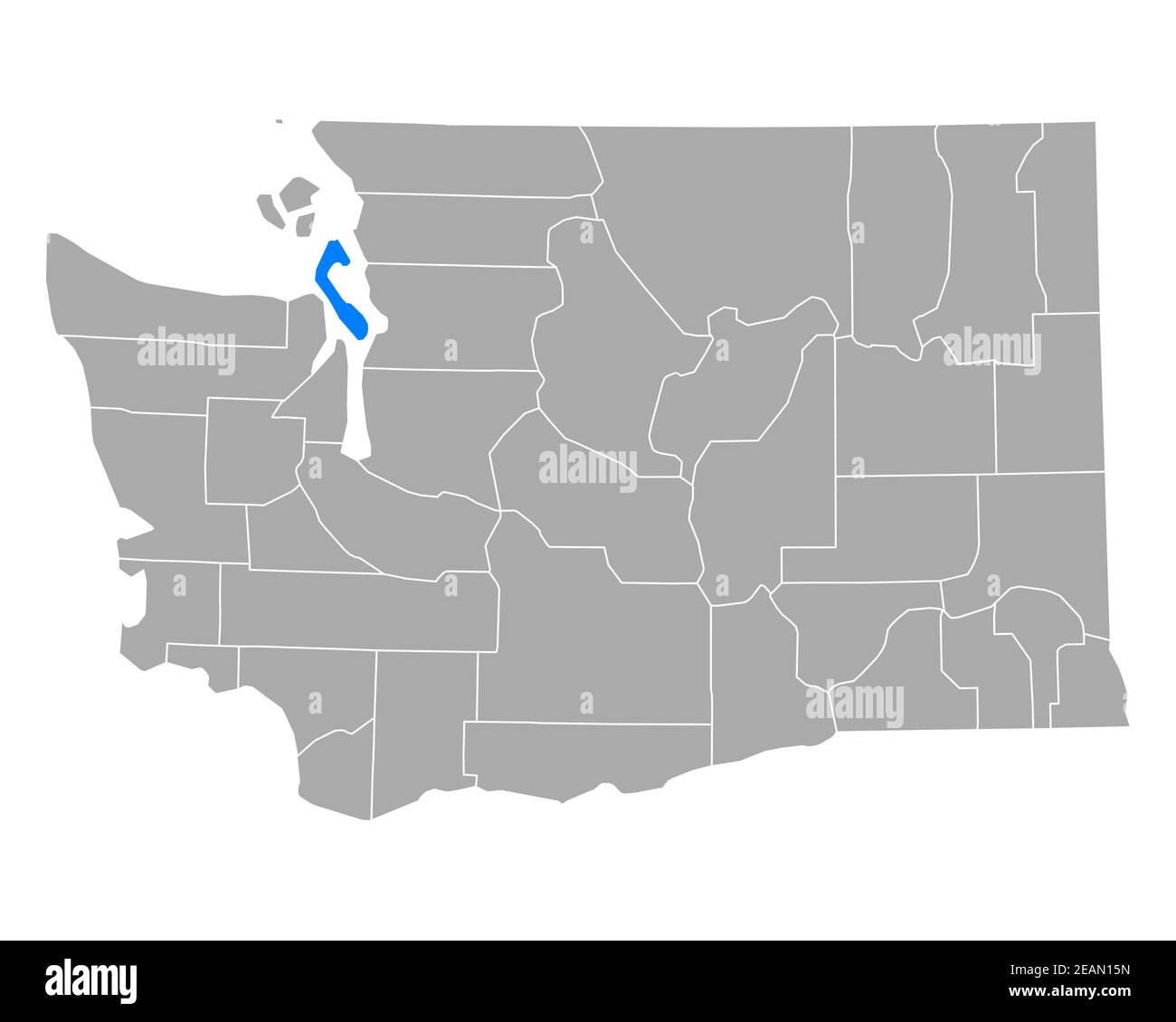 Map of Island in Washington Stock Photo - Alamy