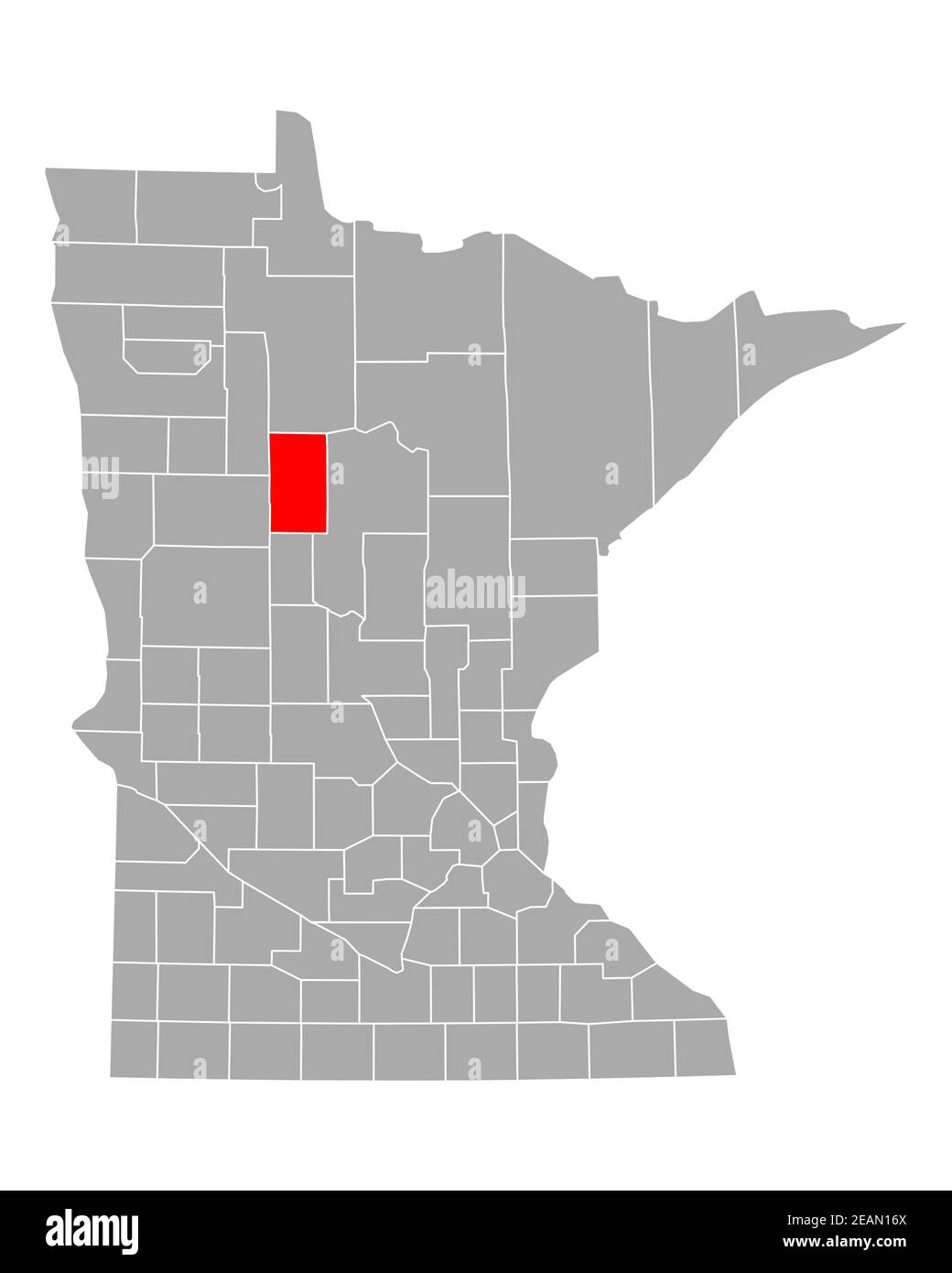 Map of Hubbard in Minnesota Stock Photo - Alamy