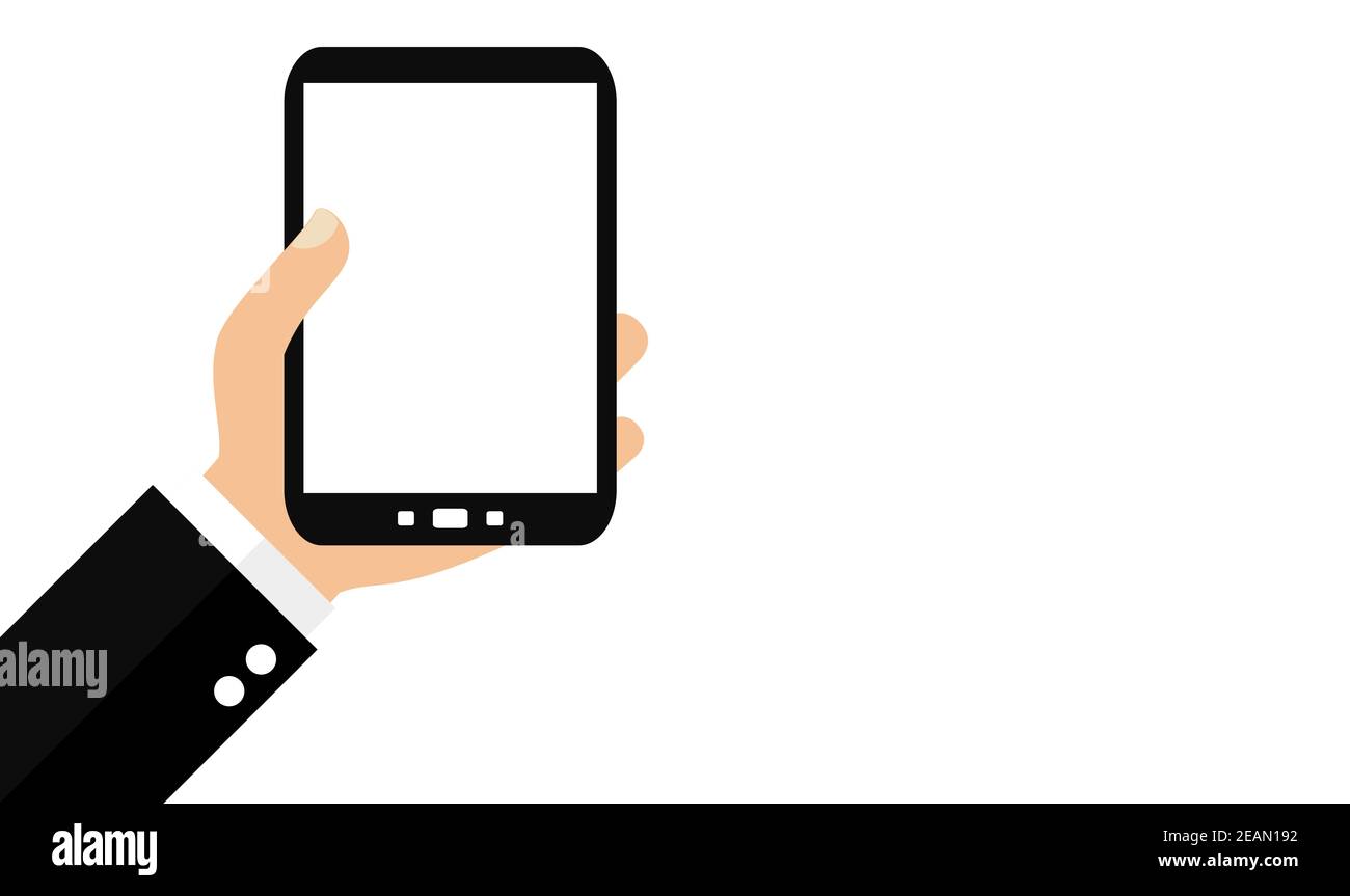 Empty display on smartphone with white background Stock Photo - Alamy