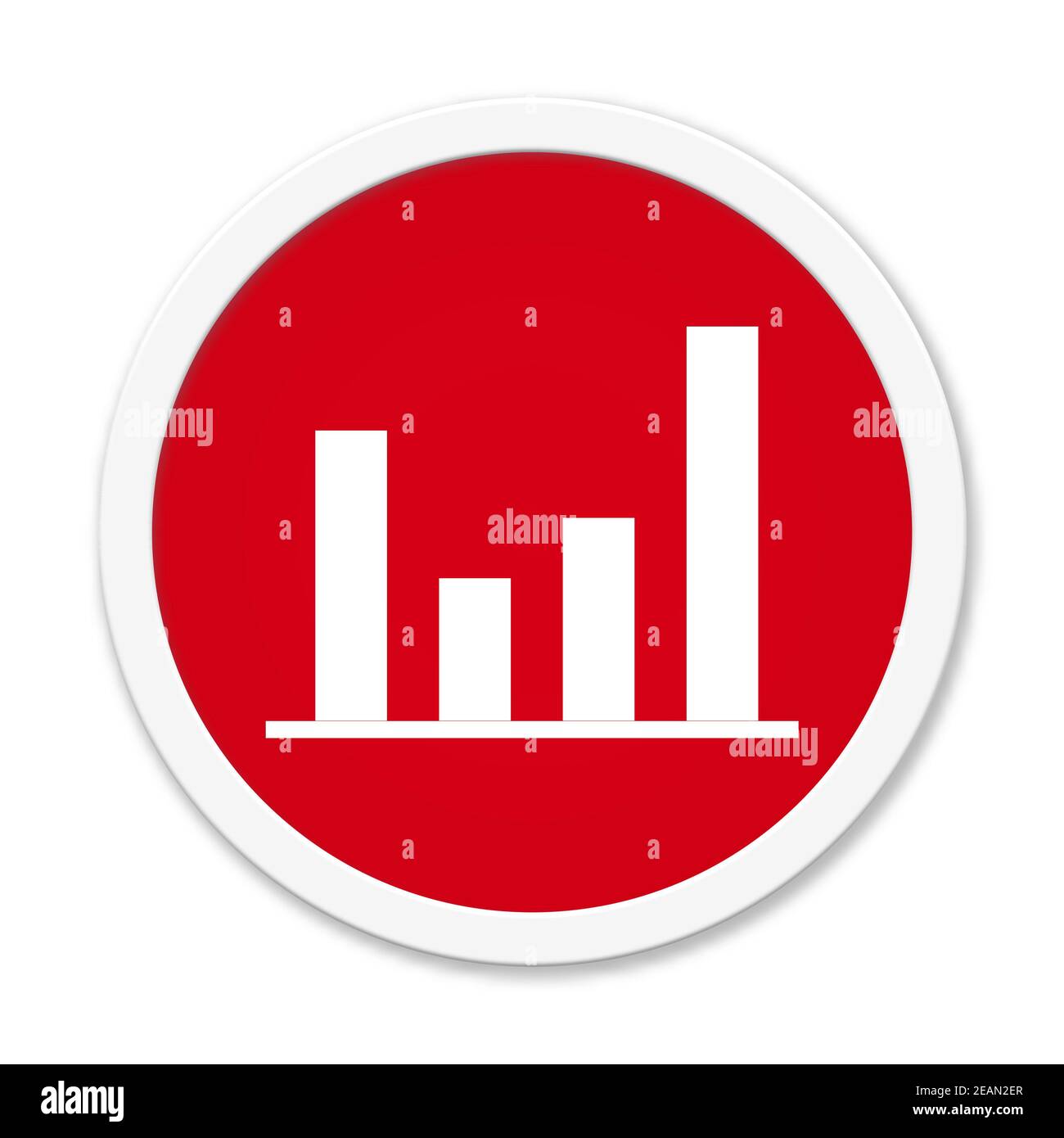 Data diagram on red round Button Stock Photo - Alamy