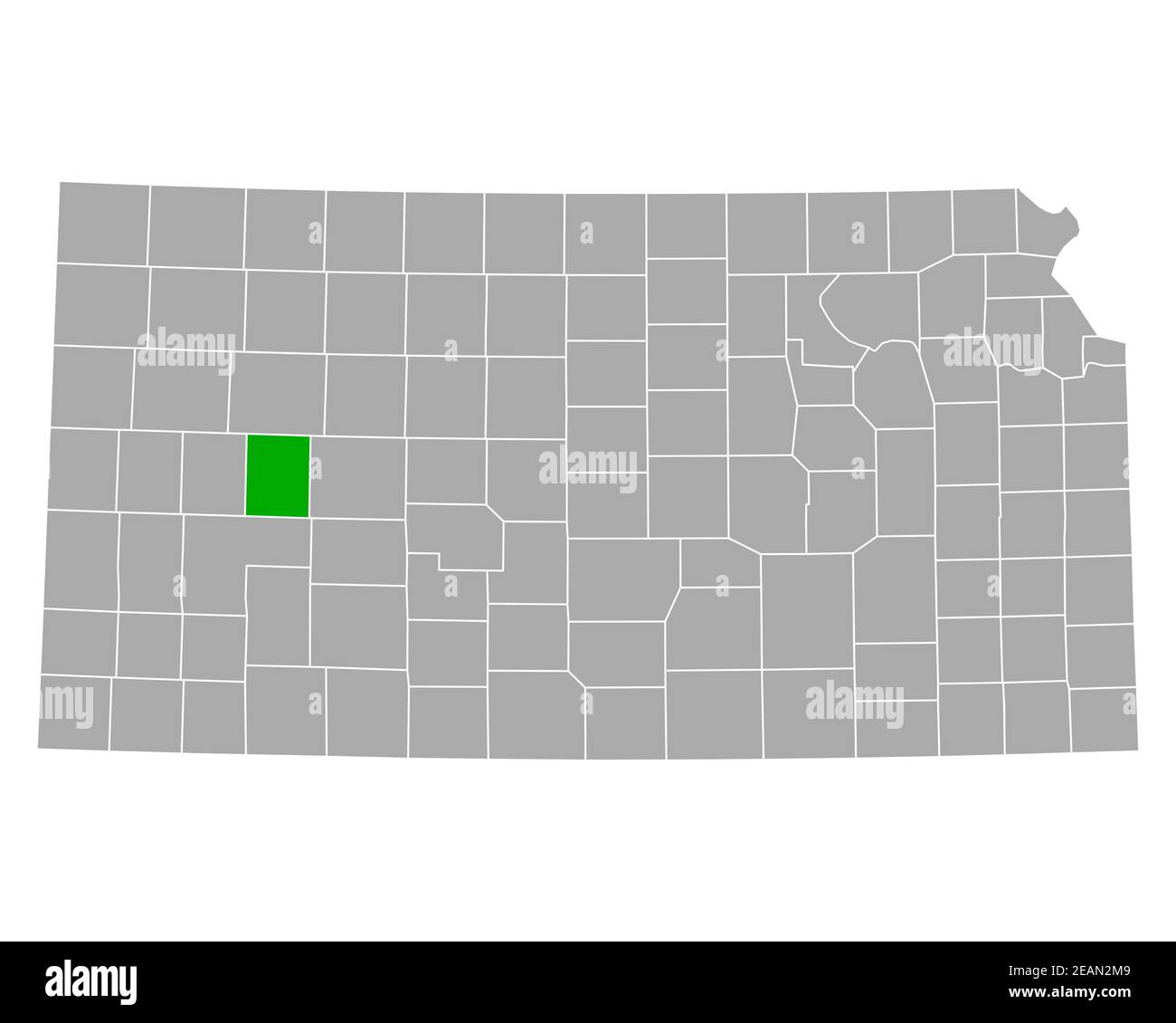 Map of Lane in Kansas Stock Photo - Alamy