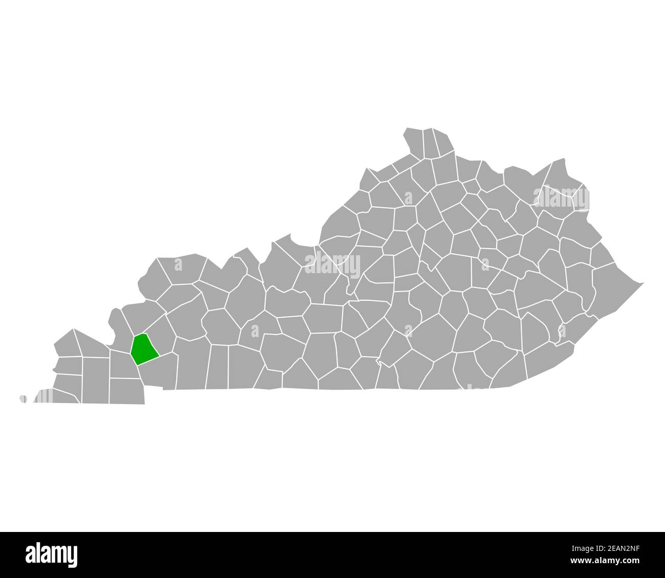 Map of Lyon in Kentucky Stock Photo - Alamy