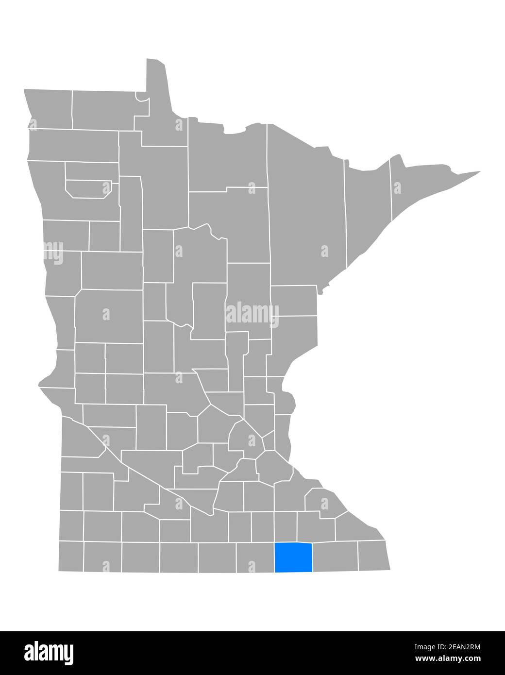 Mower county map hi-res stock photography and images - Alamy