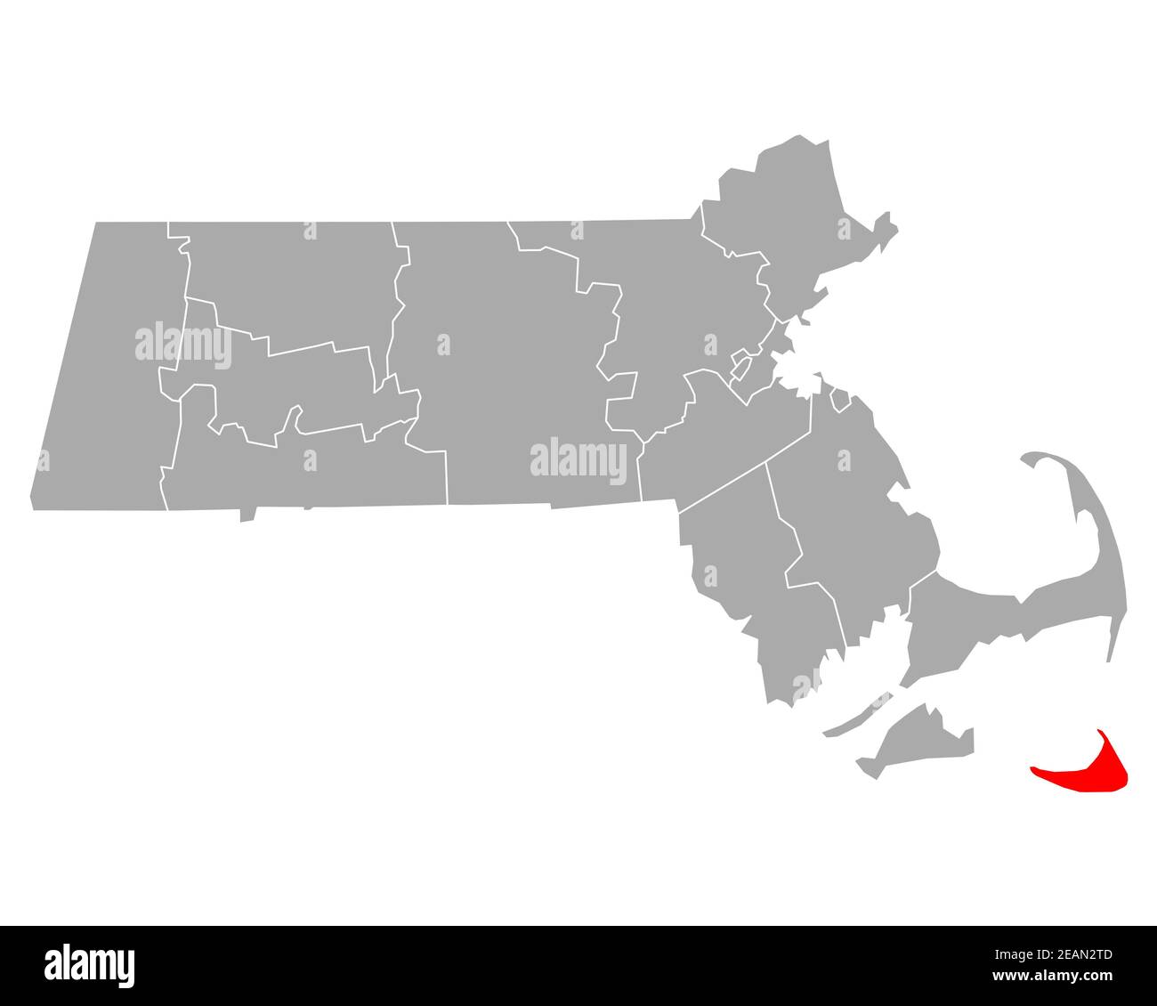 Map of Nantucket in Massachusetts Stock Photo - Alamy