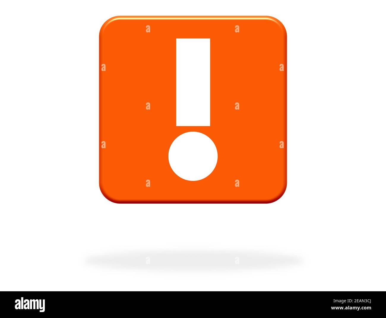 Red Button with exclamation mark icon - Attention, Warning Stock Photo ...