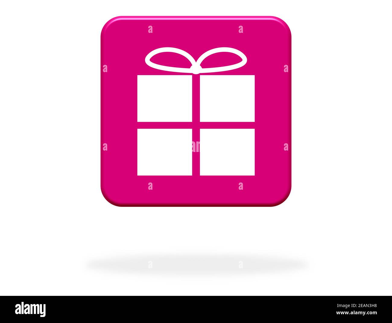 Pink Button with gift icon - Present for Birthday or Christmas Stock ...
