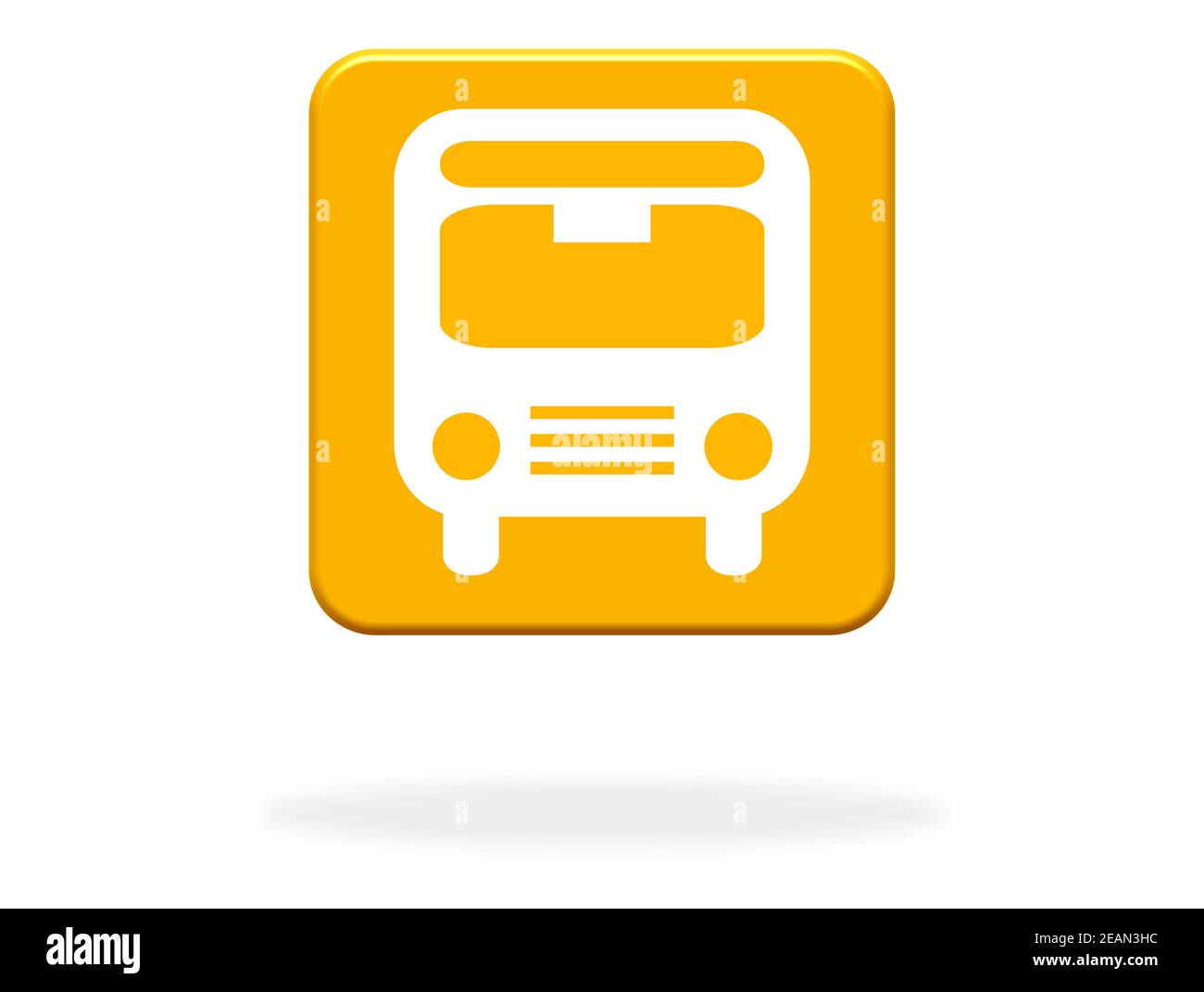 Orange Button with bus icon - Public Transport or Bus Stop Stock Photo ...