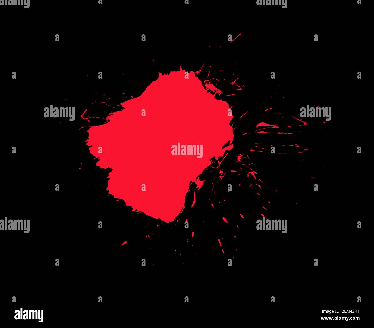 Red color splash on black background Stock Photo - Alamy