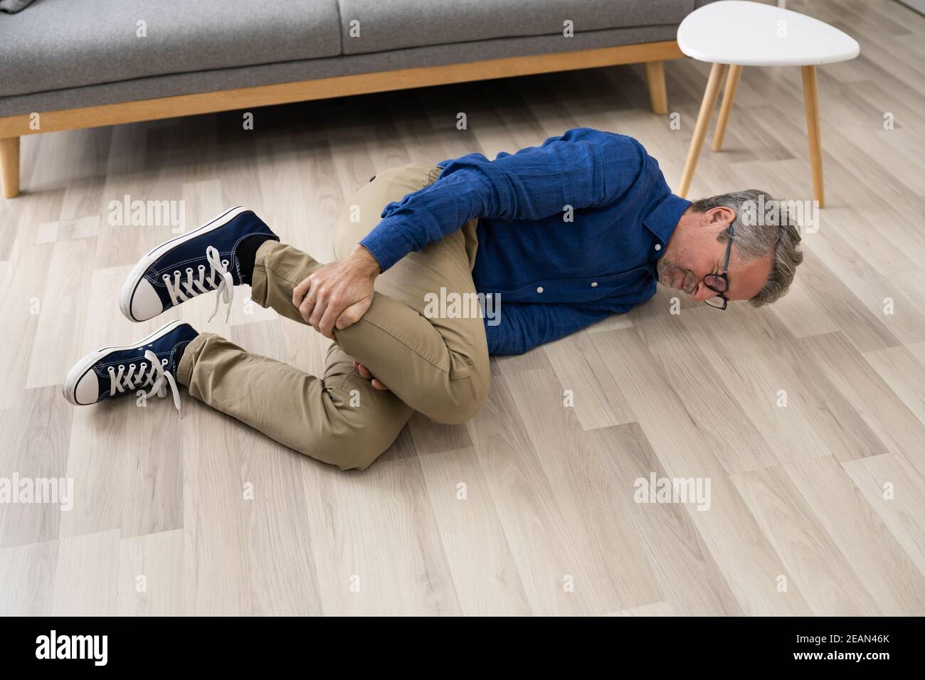 Old Senior Fallen Man. Elderly Slip Stock Photo - Alamy