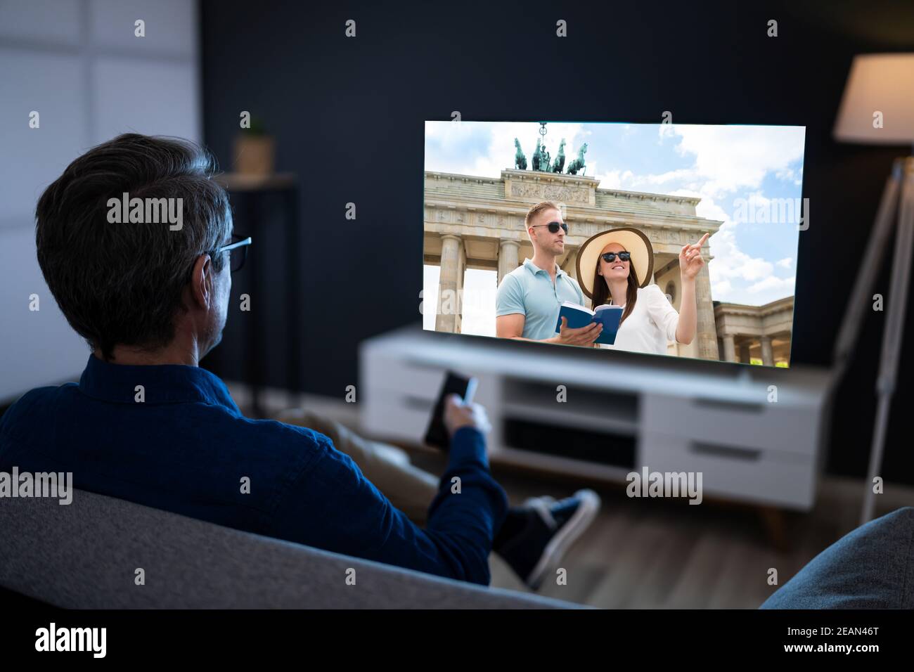Watching TV. Streaming Television Movie Stock Photo - Alamy