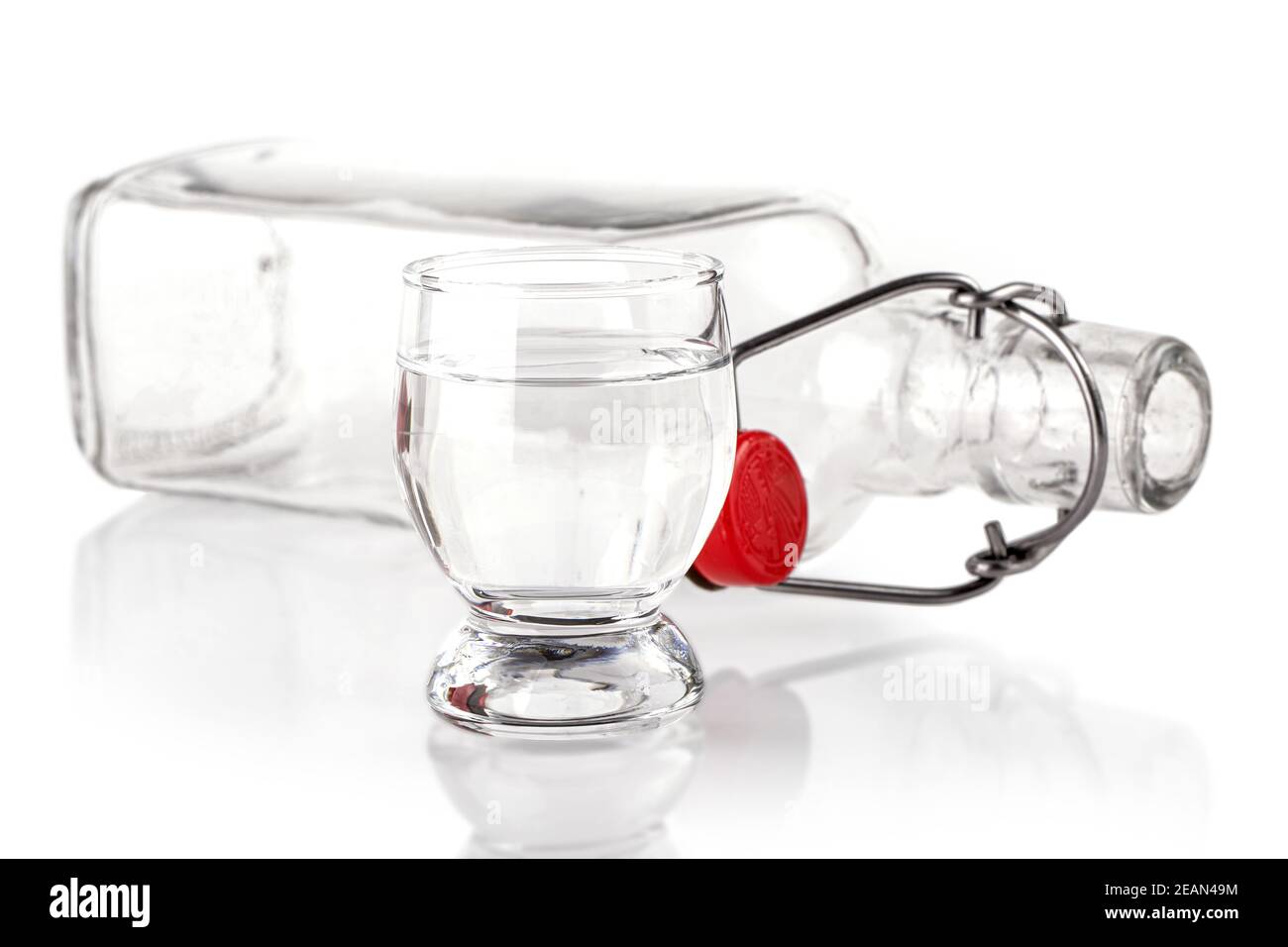 Bottle of vodka isolated on white background Stock Photo - Alamy