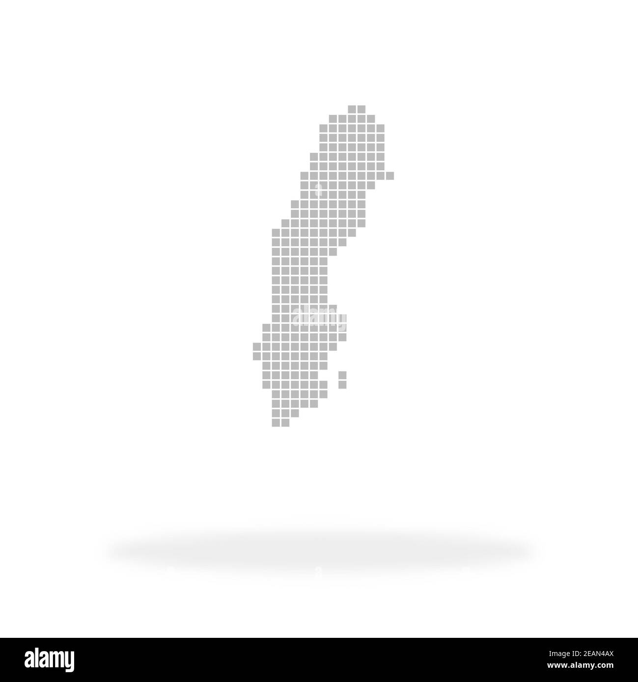 Map of Sweden made with grey dots and shadow Stock Photo - Alamy